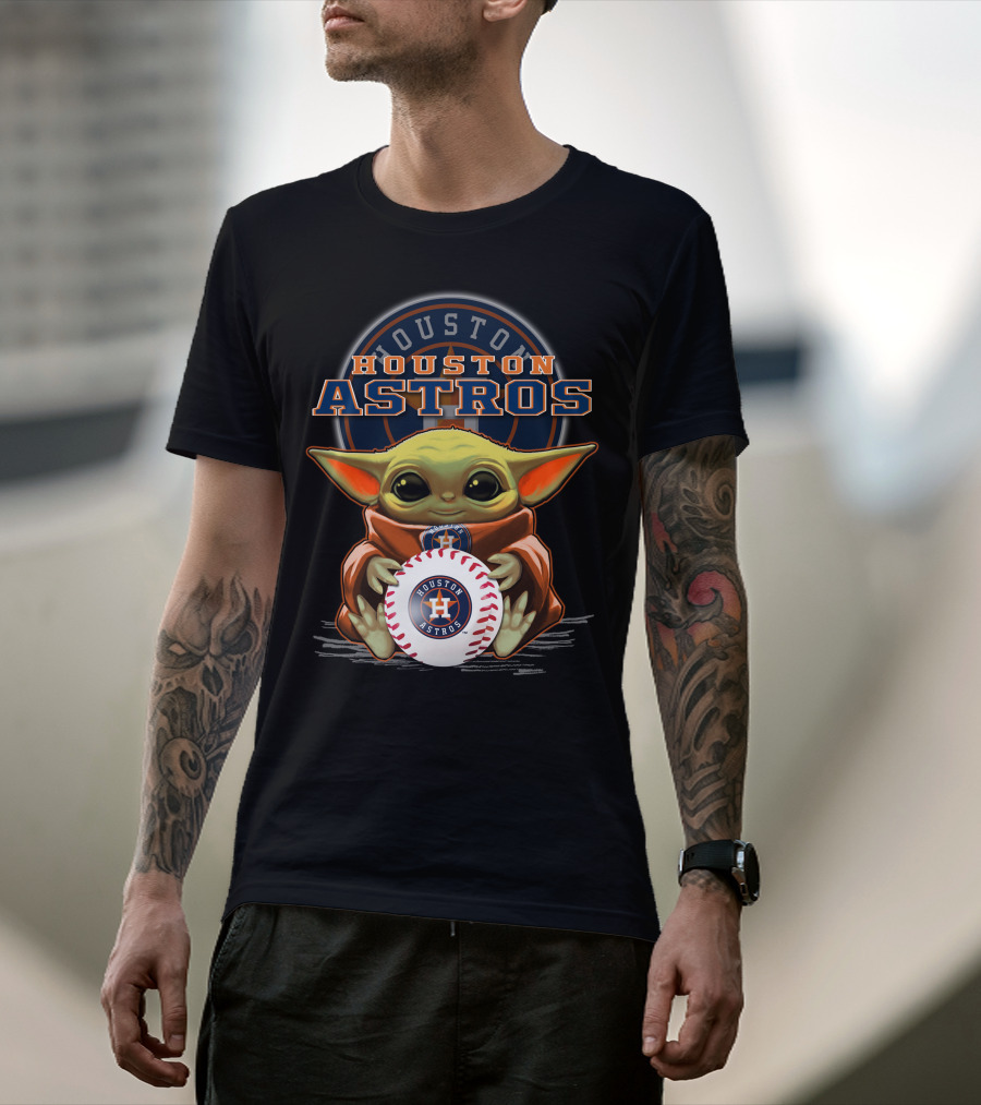 Houston Astros Yoda Baseball Fan T-Shirt