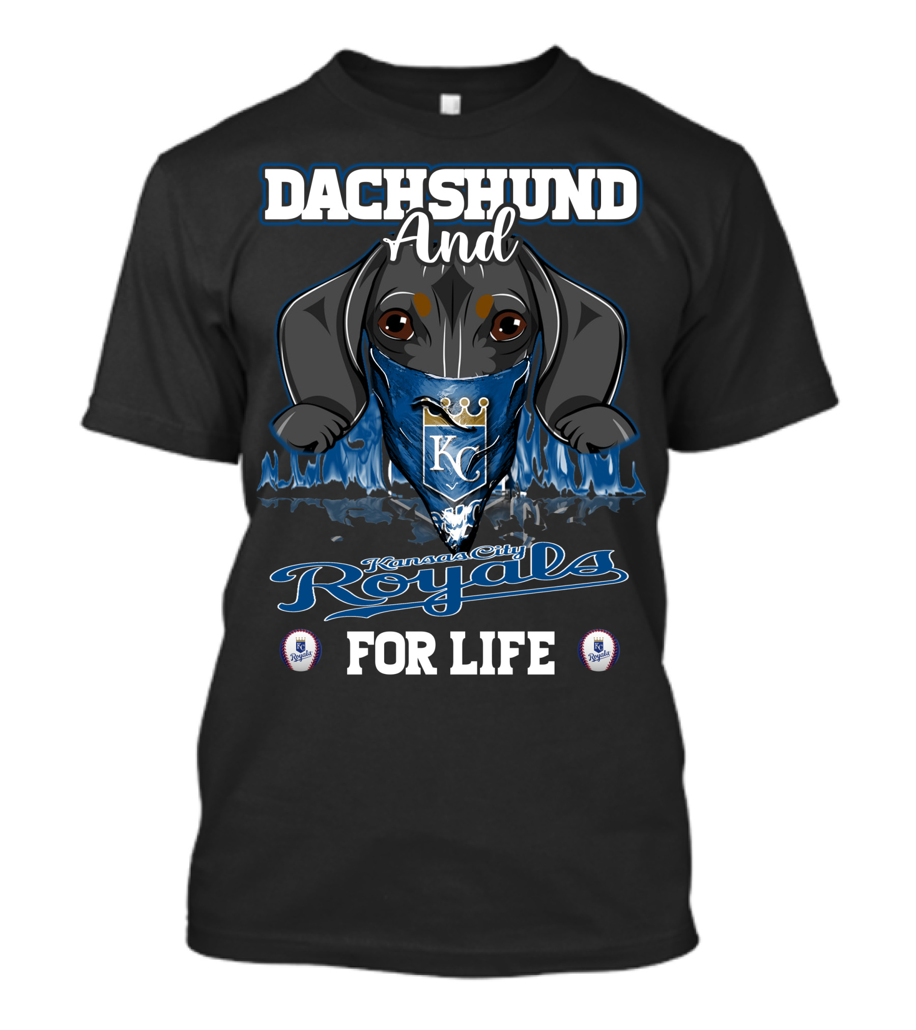 Dachshund And Kansas City Royals For Life T-Shirt