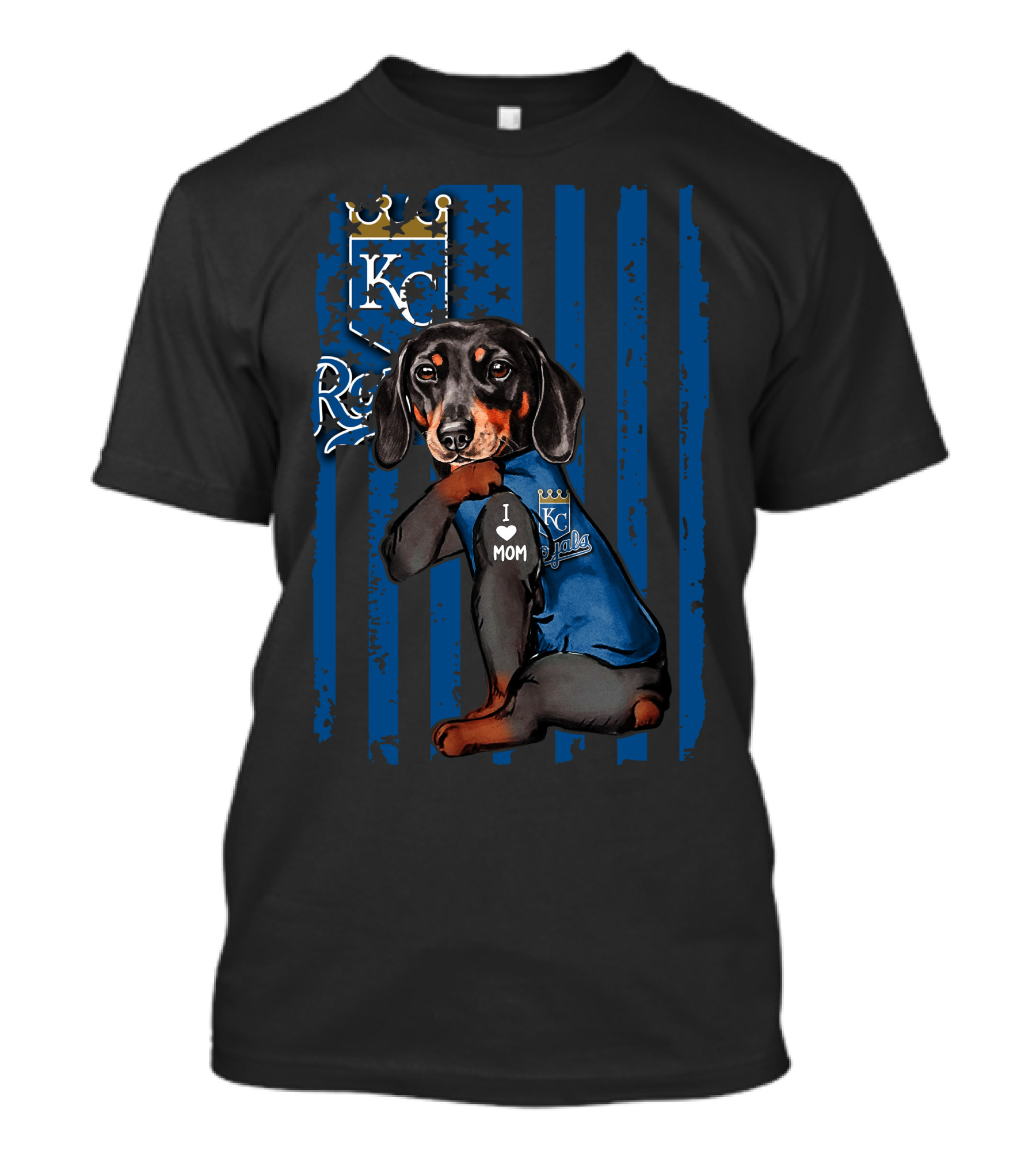 Dachshund KC Royals I Heart Mom T-Shirt