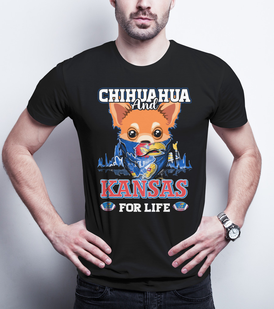 Chihuahua And Kansas Jayhawks Mascot For Life T-Shirt