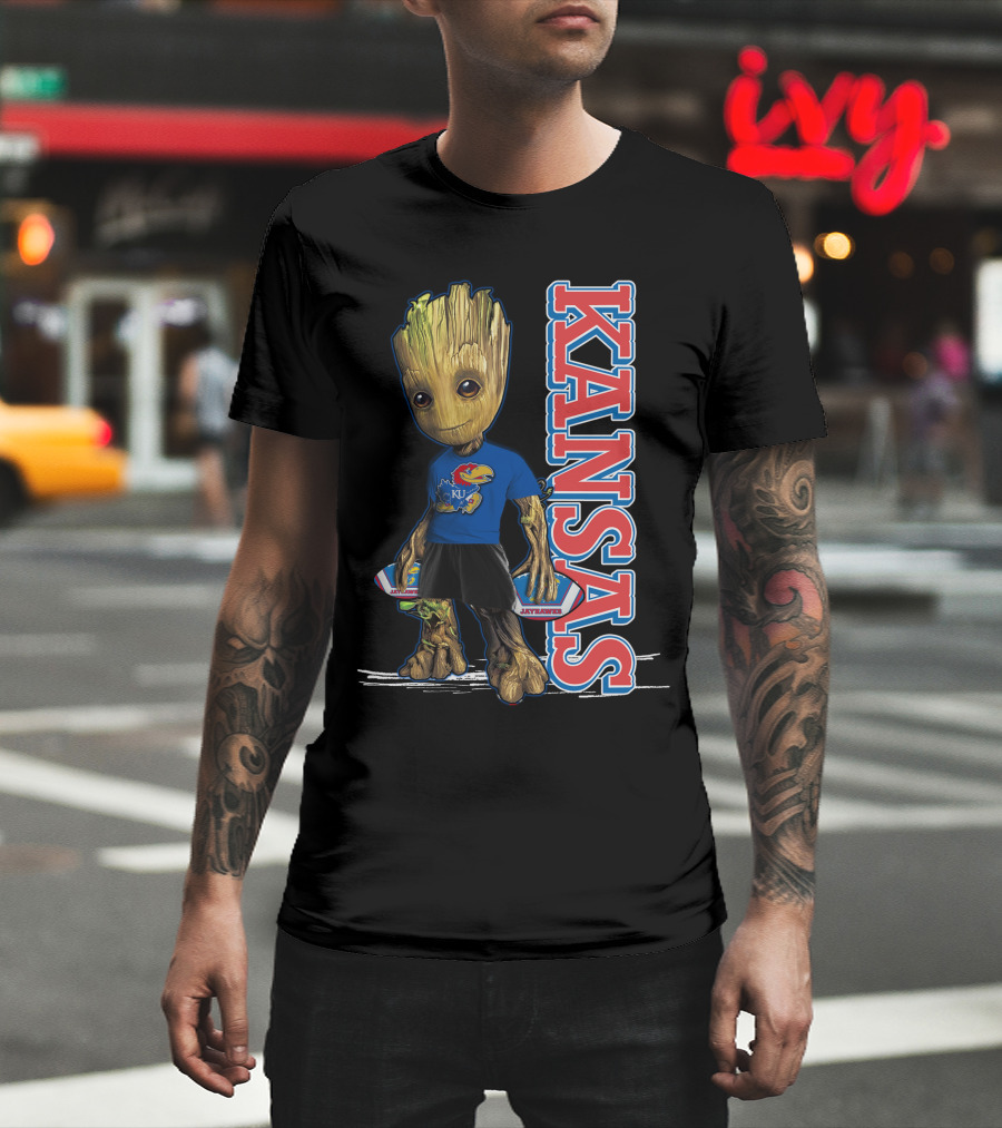 Groot Kansas Jayhawks KU Jayhawk Fan T-Shirt