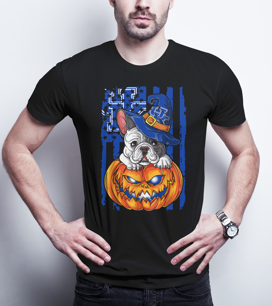 Hlw Bulldog Kentucky Wildcats Halloween Pumpkin Hat T-Shirt