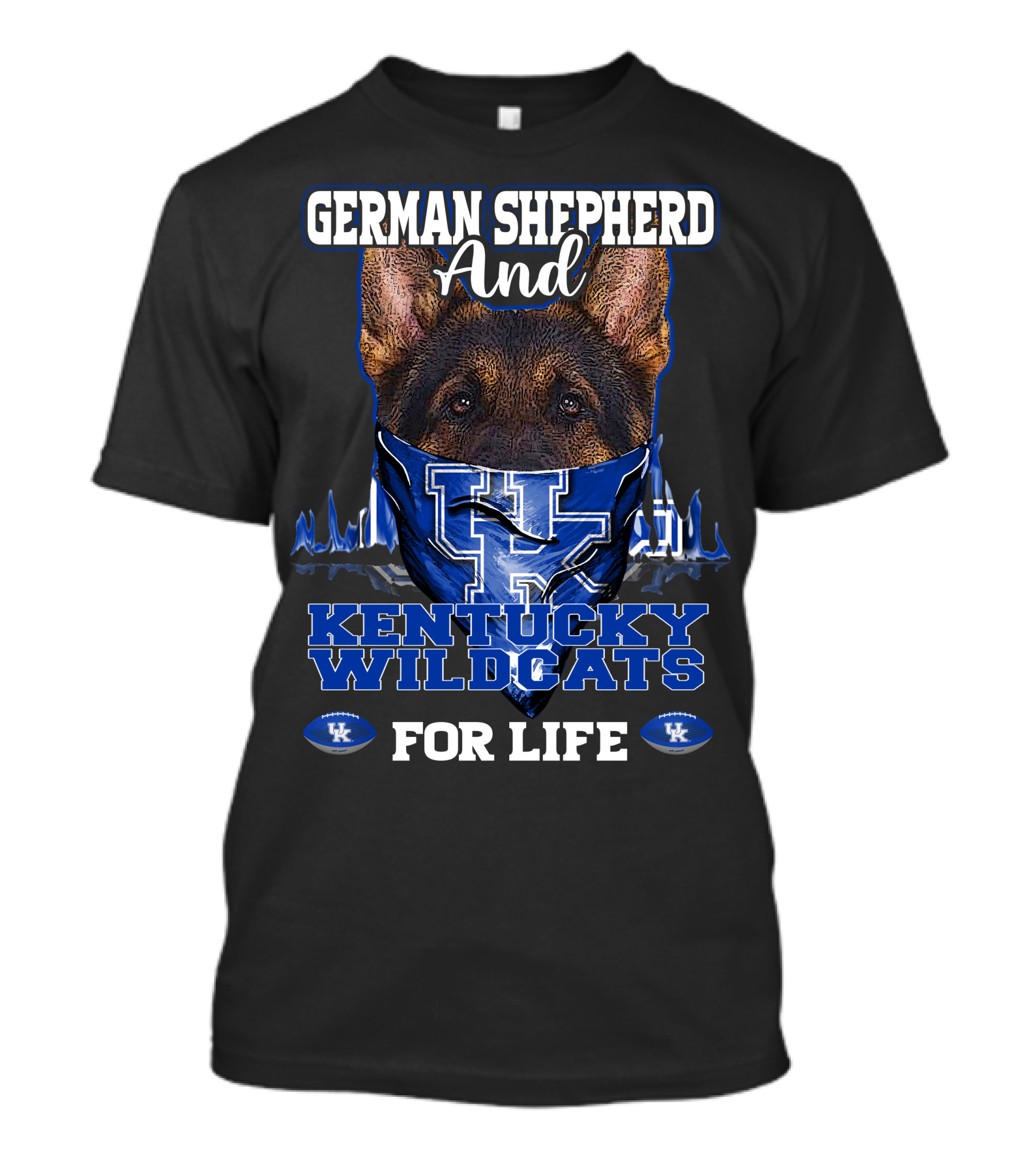 German Shepherd And Kentucky Wildcats For Life T-Shirt