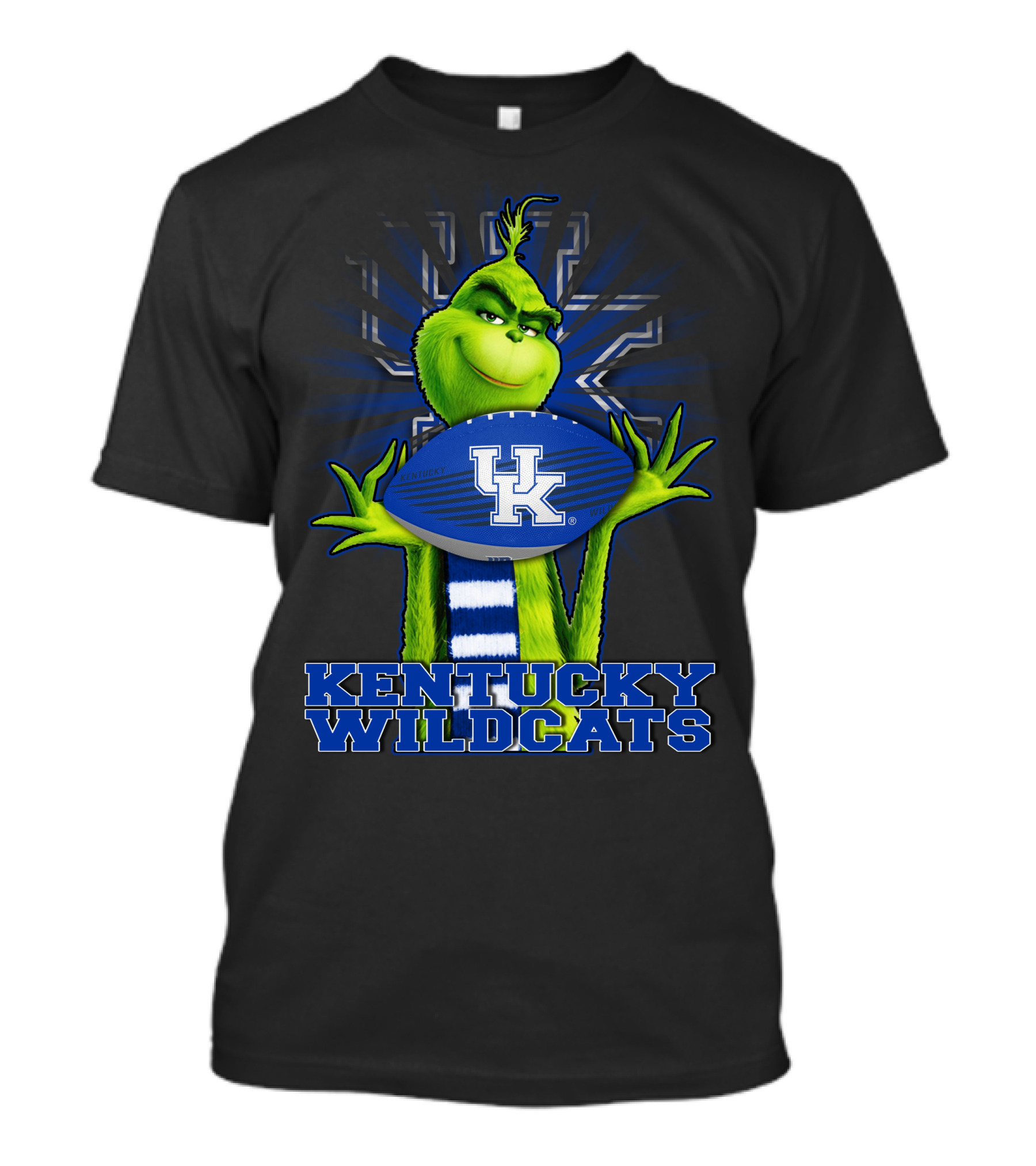 Grinch Holding Kentucky Wildcats Football T-Shirt