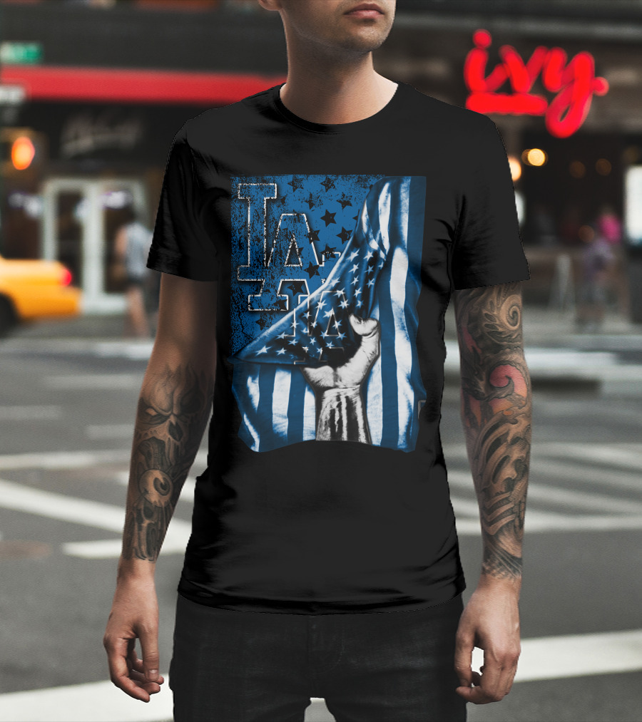 LA Dodgers American Flag T-Shirt