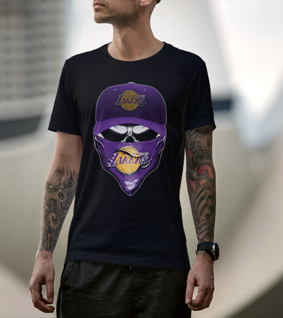 Los Angeles Lakers Skull Cap Bandana T-Shirt