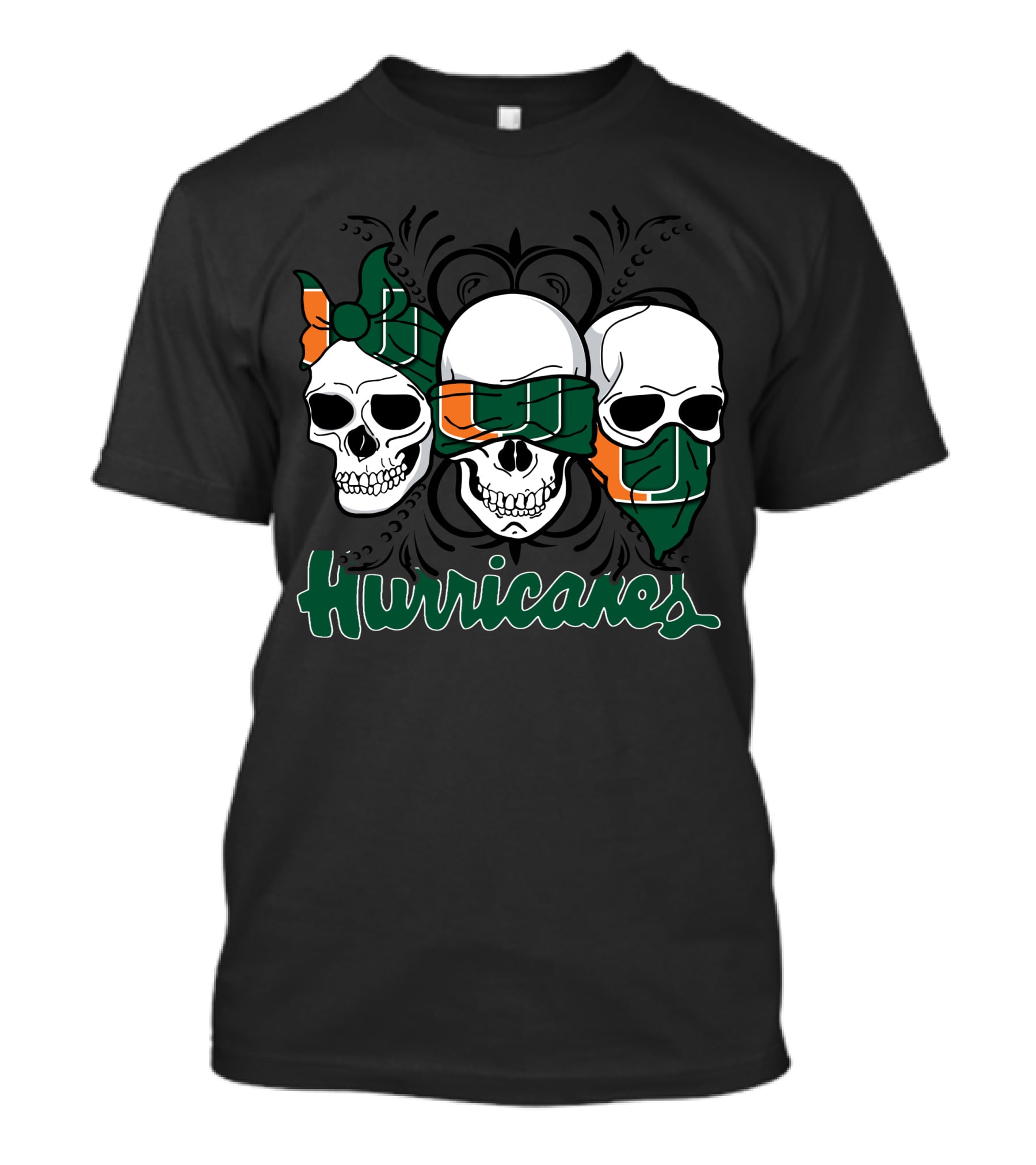 Hurricanes Three Skulls Miami T-Shirt