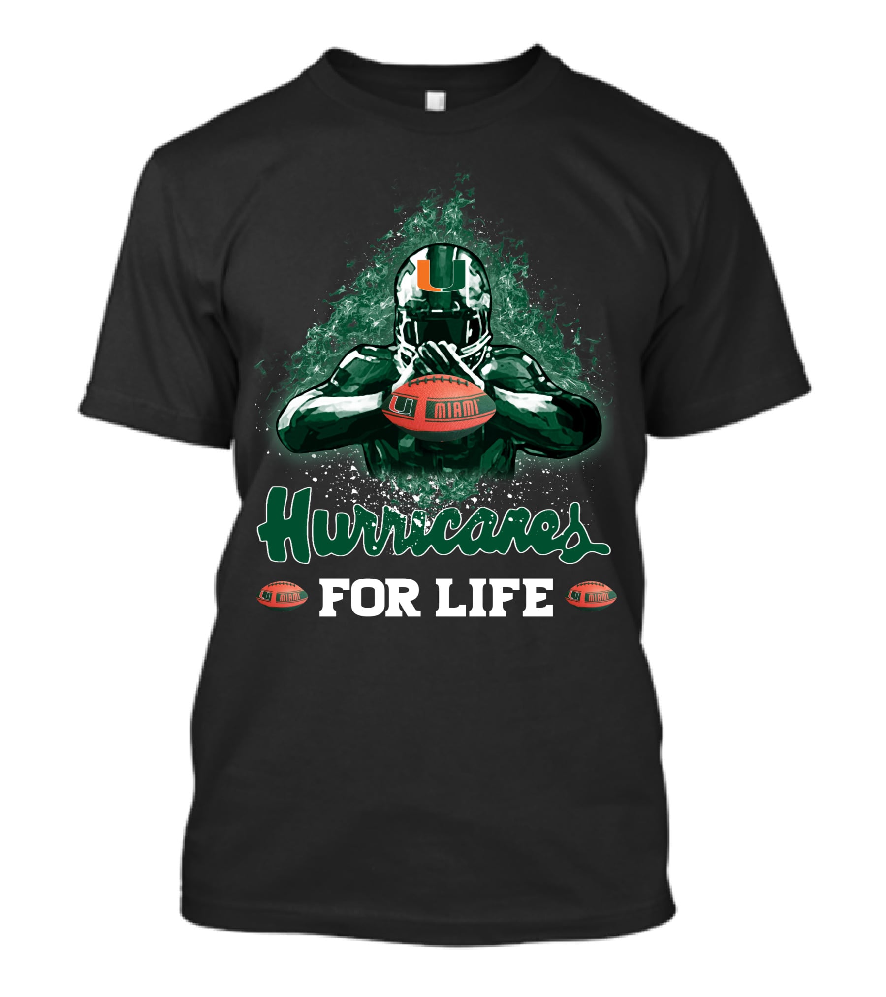 Hurricanes For Life Miami Football T-Shirt