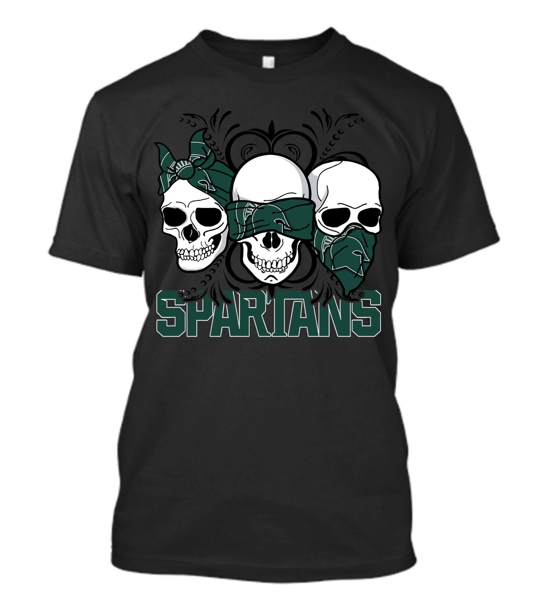 Spartans Three Skull Bandana T-Shirt