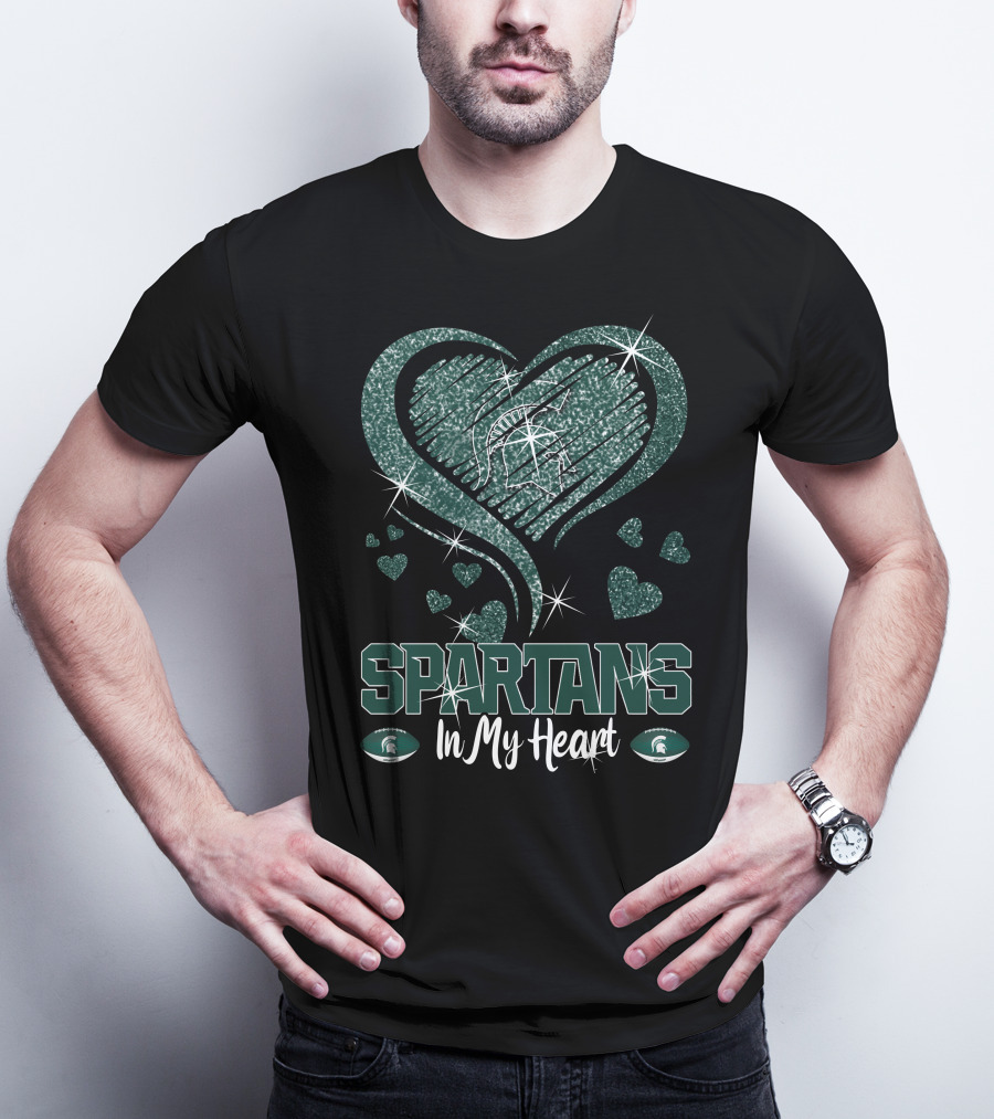 Spartans In My Heart Michigan State Spartans T-Shirt