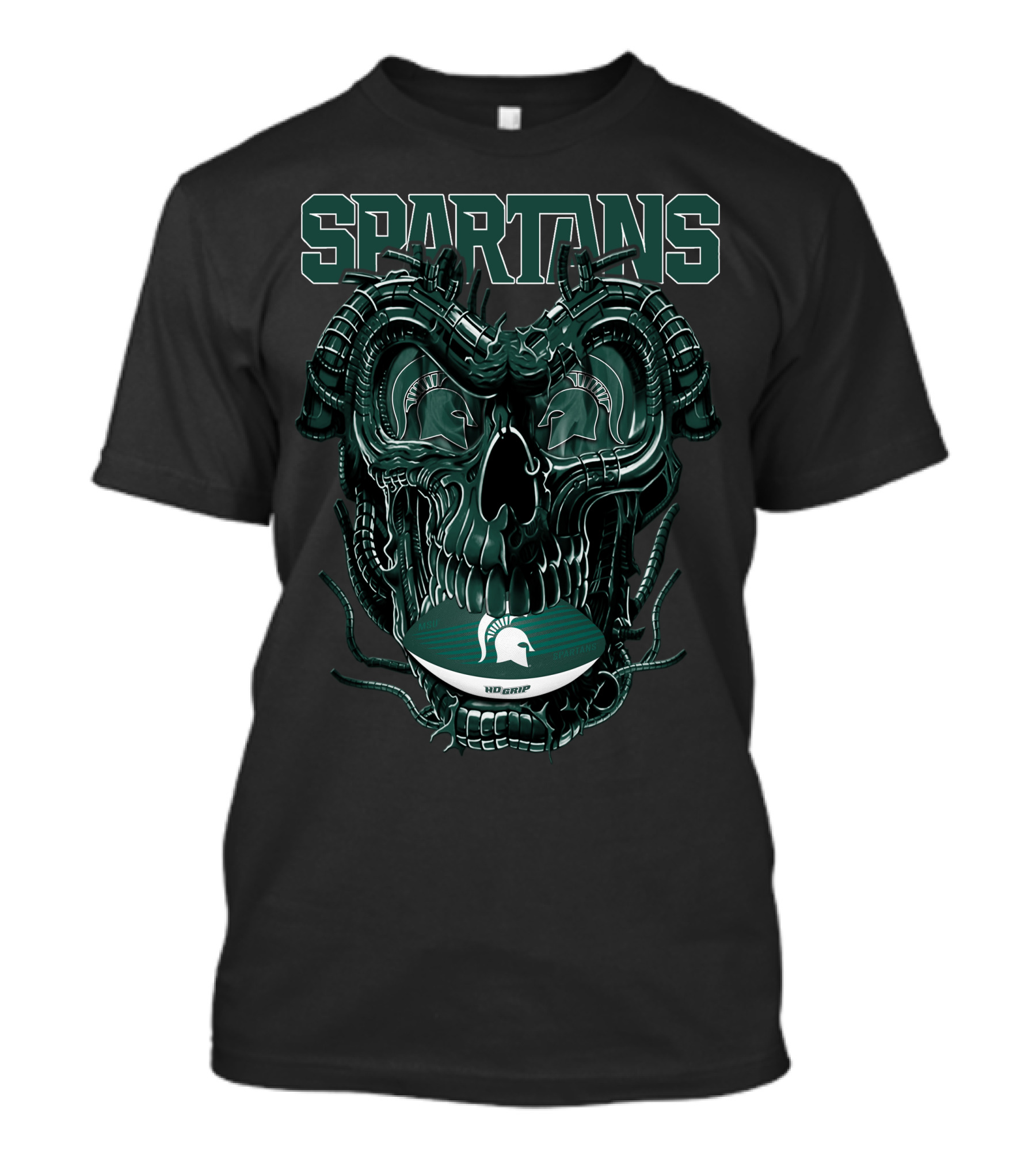 Spartans Dragonskull Michigan State Football Helmet T-Shirt