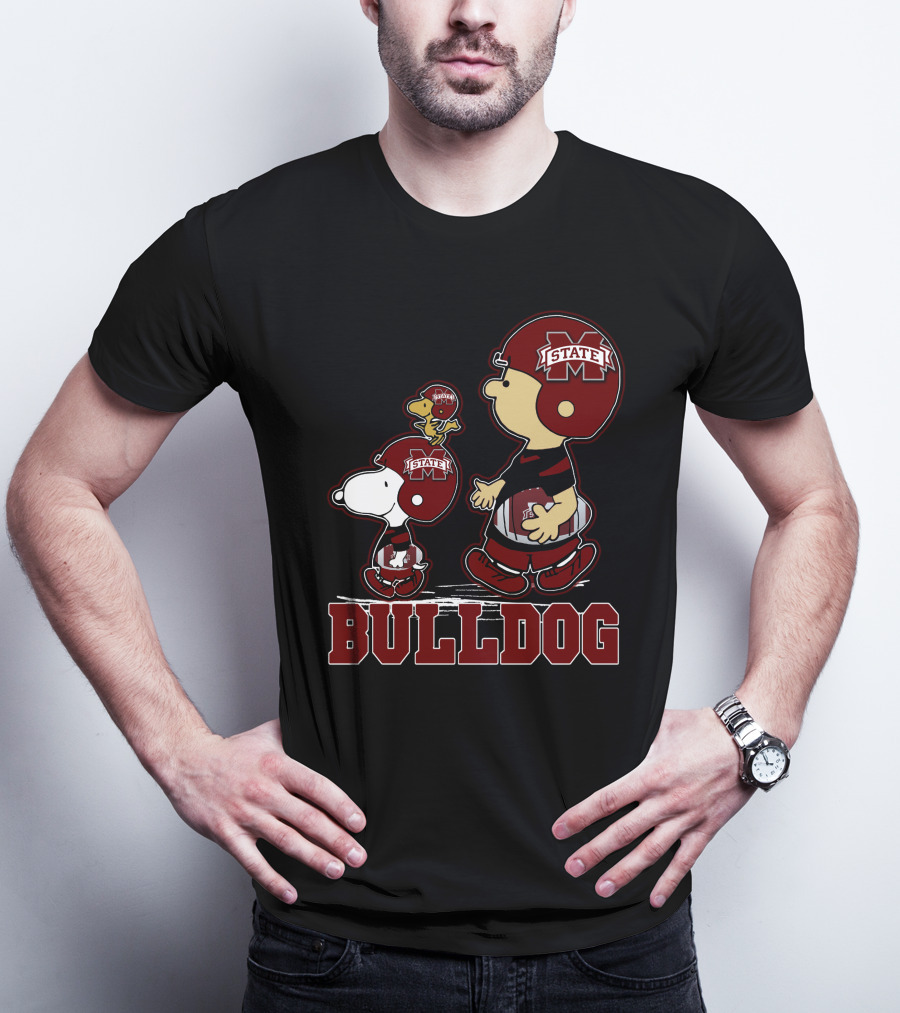 Mississippi State Bulldogs Snoopy And Woodstock Football Team Spirit T-Shirt
