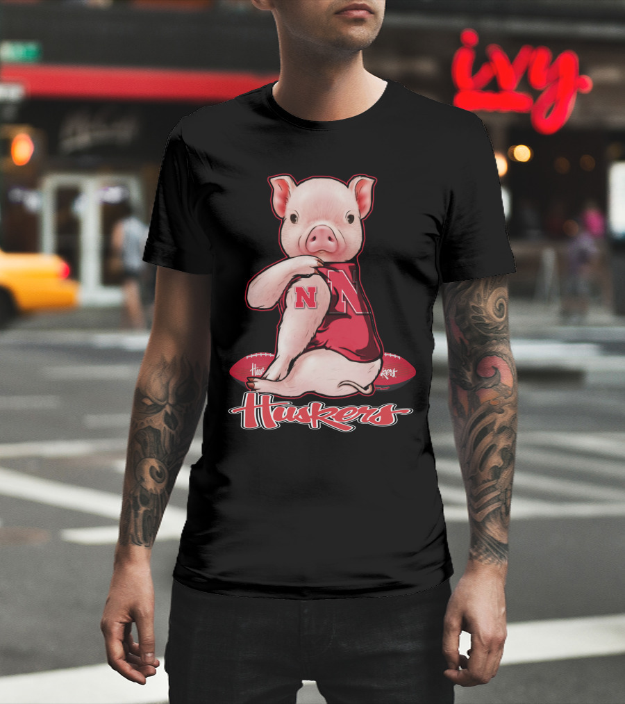 Pig N Nebraska Huskers Football T-Shirt