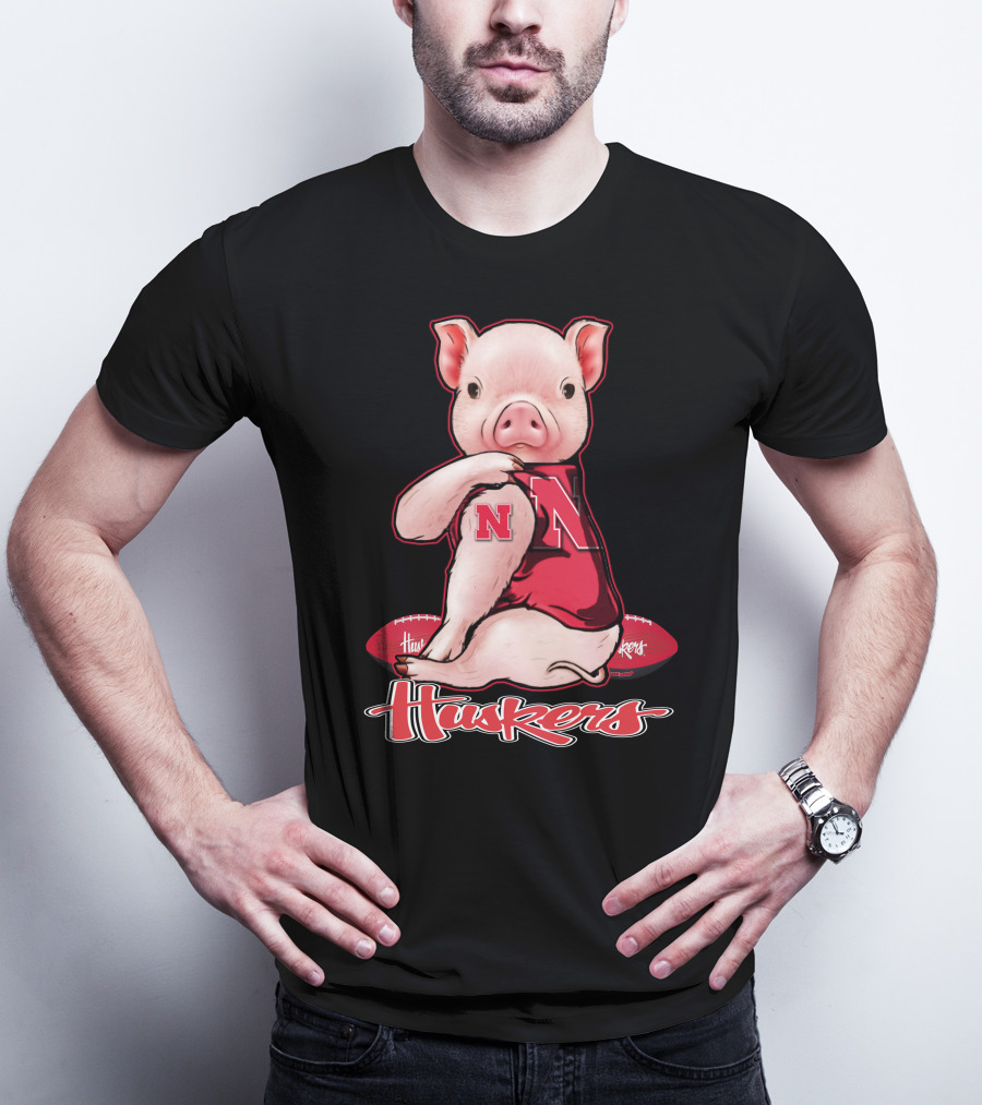 Pig N Nebraska Huskers Football T-Shirt