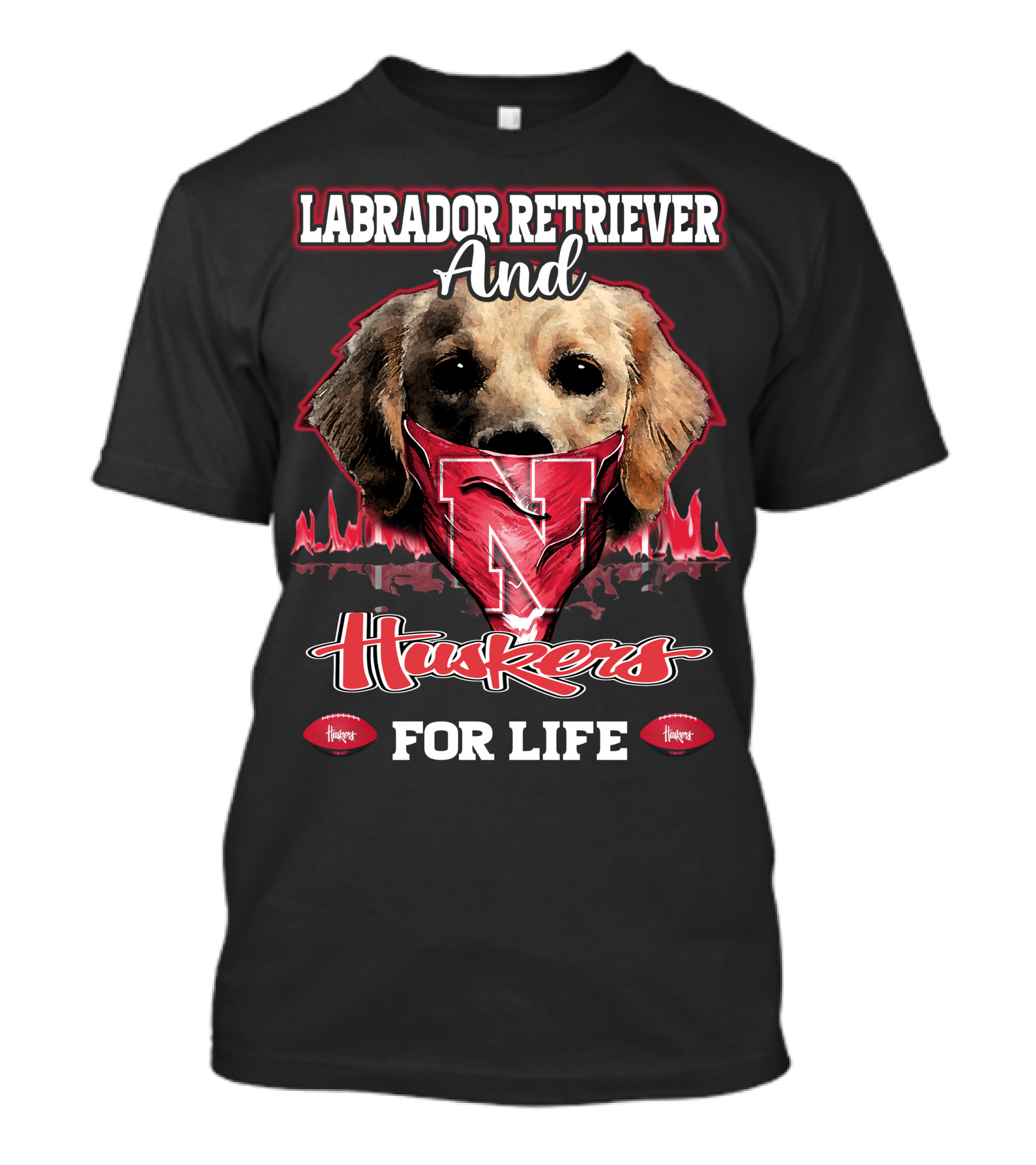 Labrador Retriever And Huskers For Life T-Shirt