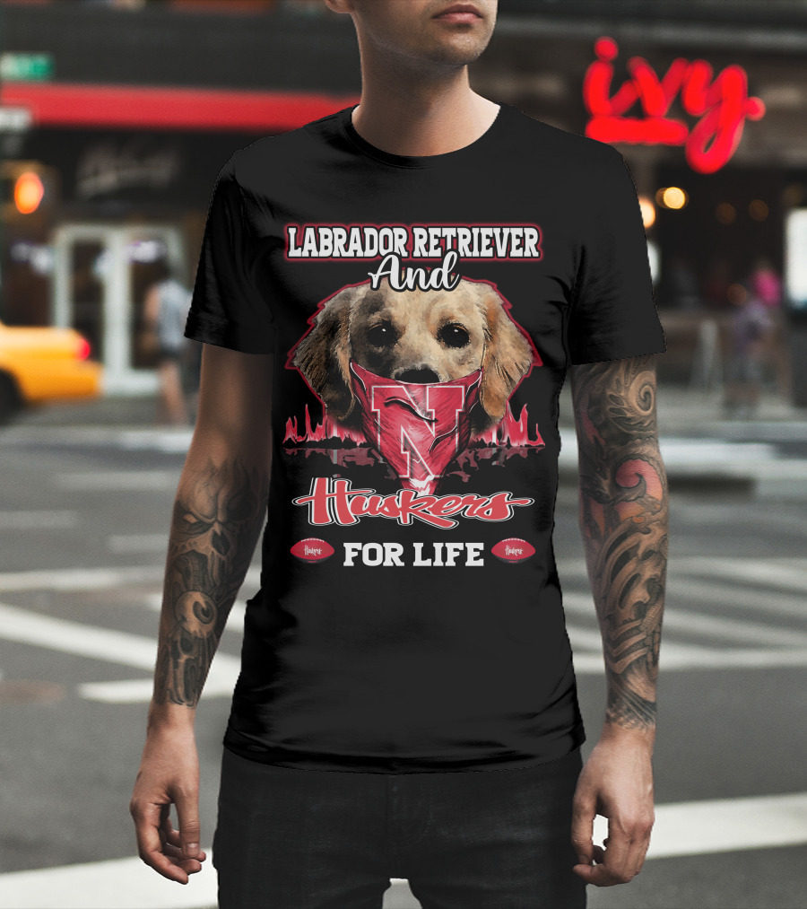 Labrador Retriever And Huskers For Life T-Shirt