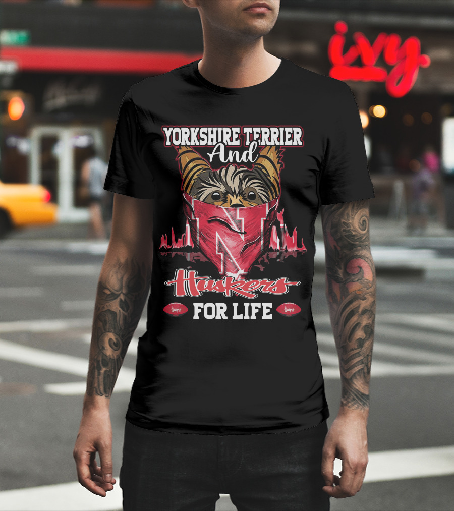 Yorkshire Terrier And Huskers For Life T-Shirt