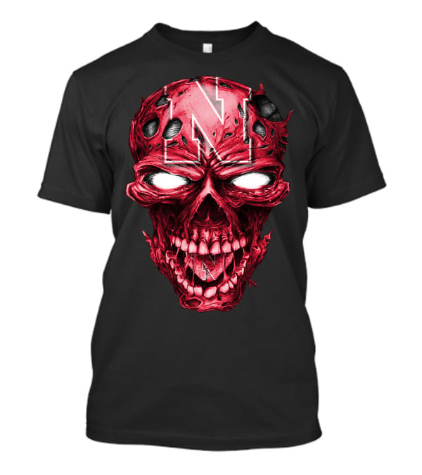 Nebraska Cornhuskers Skull With N T-Shirt