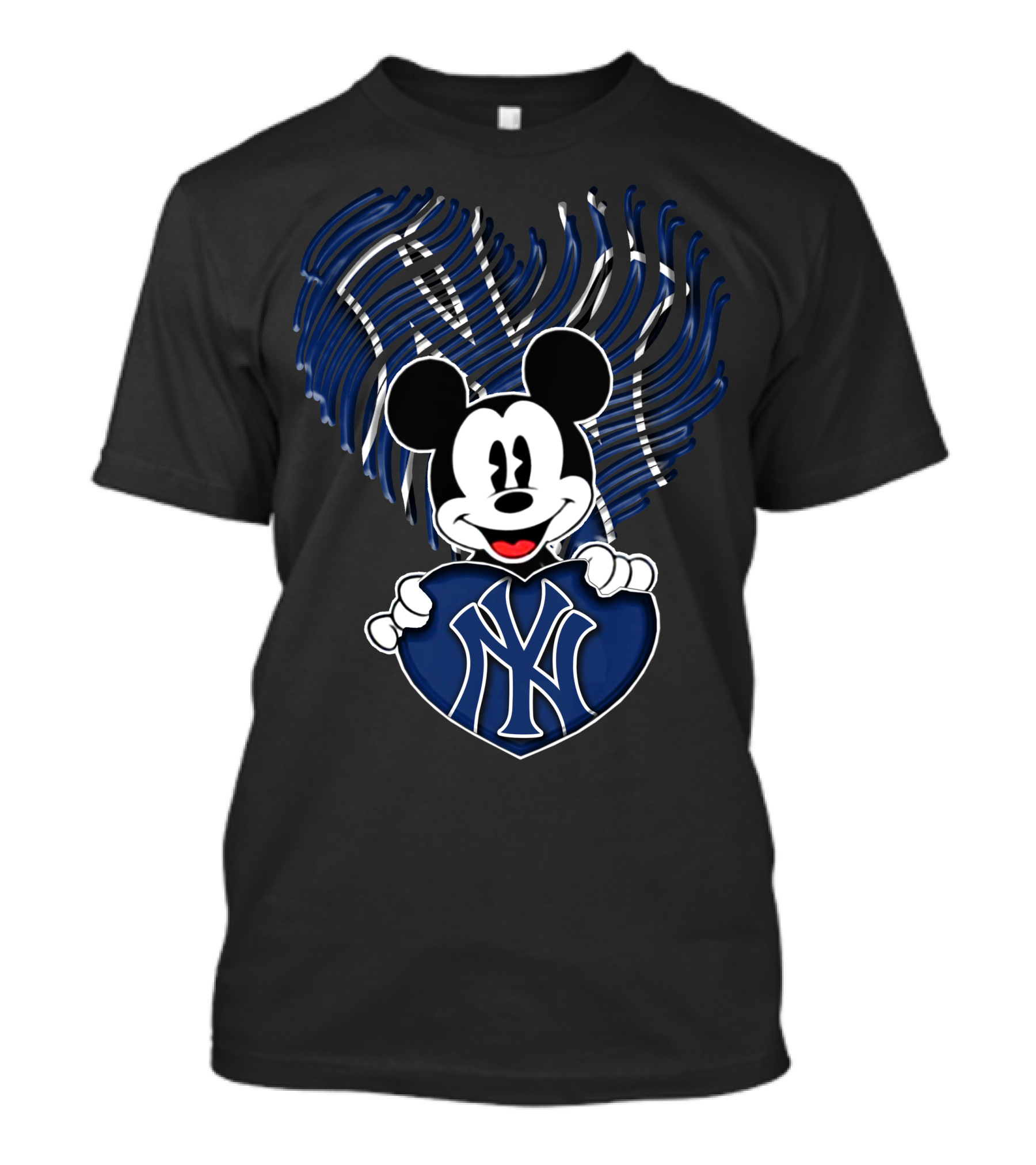 Mickey Mouse New York Yankees Heart NY T-Shirt