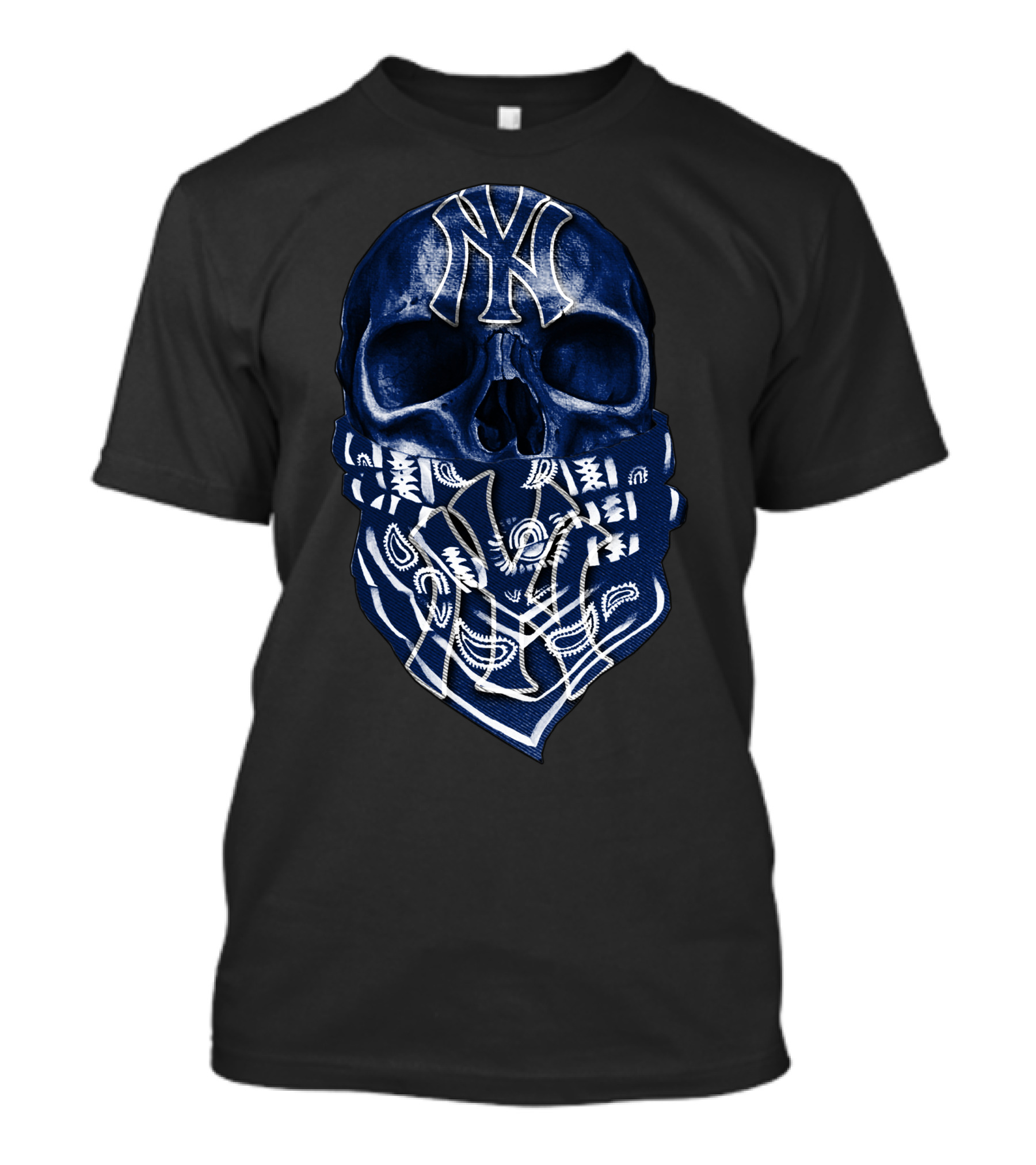 Skull With Bandana New York Yankees T-Shirt