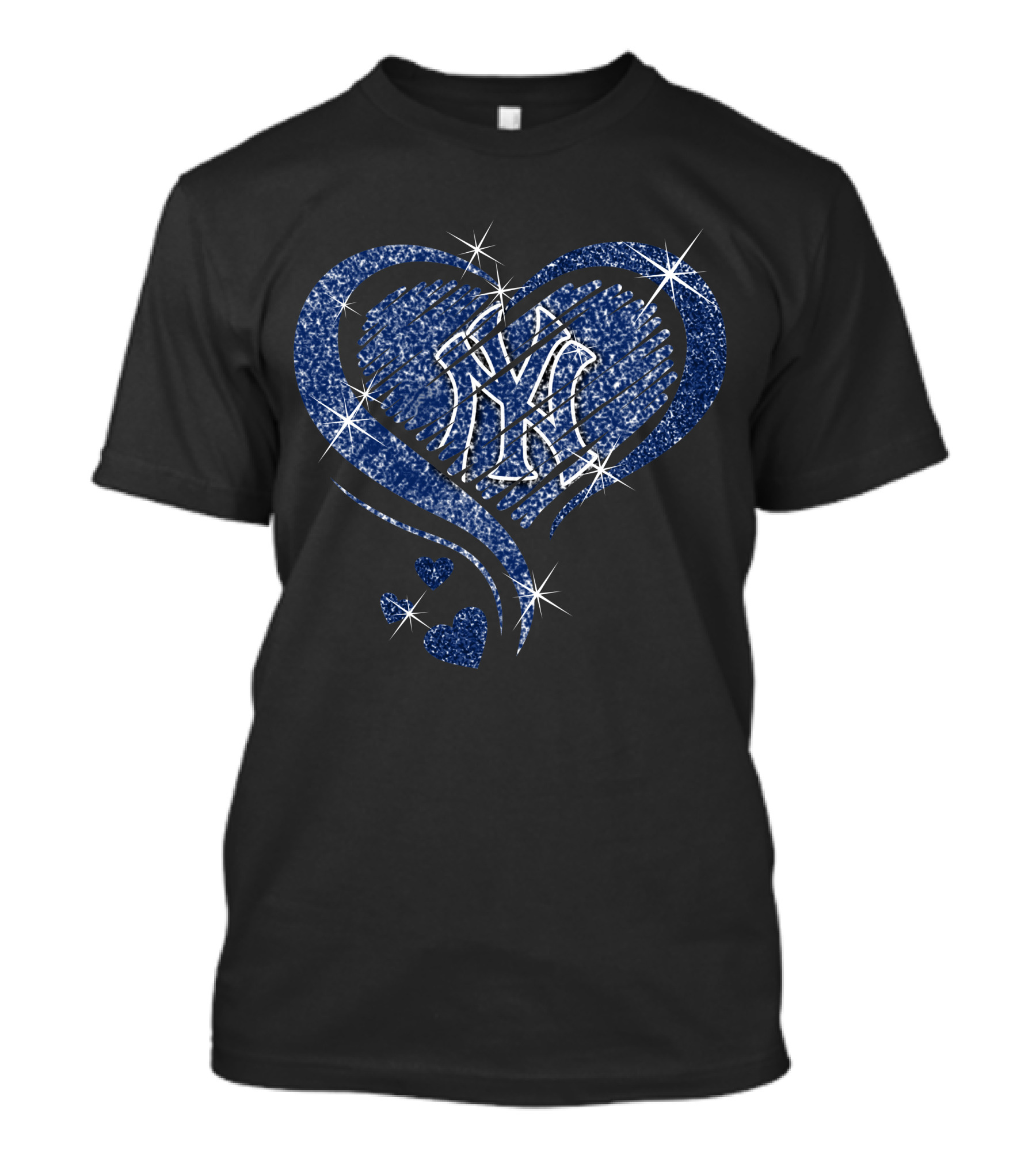 Heart Diamond Sparkling New York Yankees T-Shirt