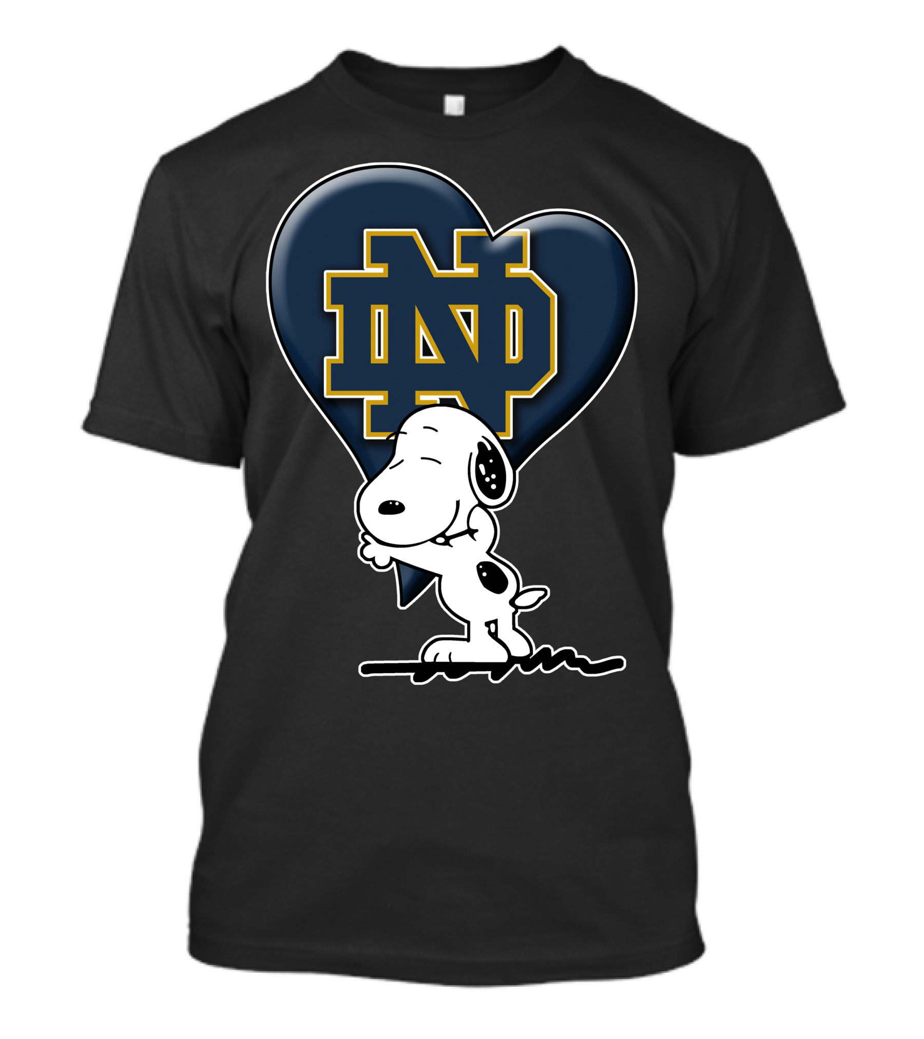 Snoopy Heart Hug Notre Dame Fighting Irish Nd T-Shirt