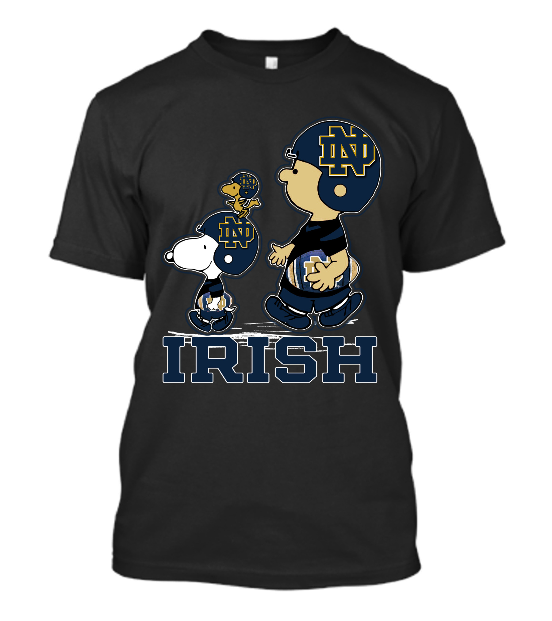 Snpfootball Notre Dame Fighting Irish Peanuts Characters Collaboration T-Shirt