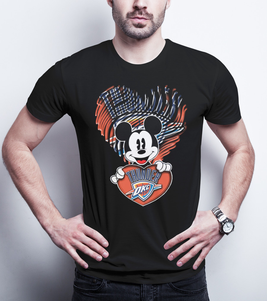Thunder OKC Mickey Heart T-Shirt
