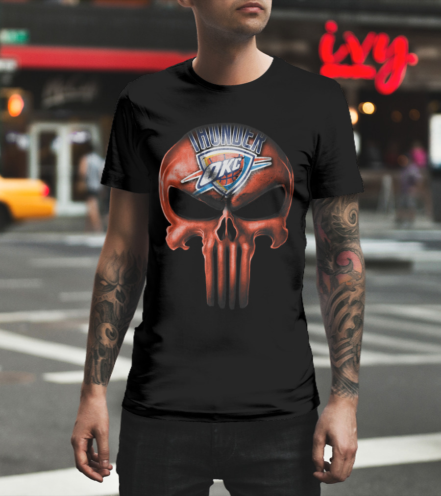 Oklahoma City Thunder Skull OKC T-Shirt