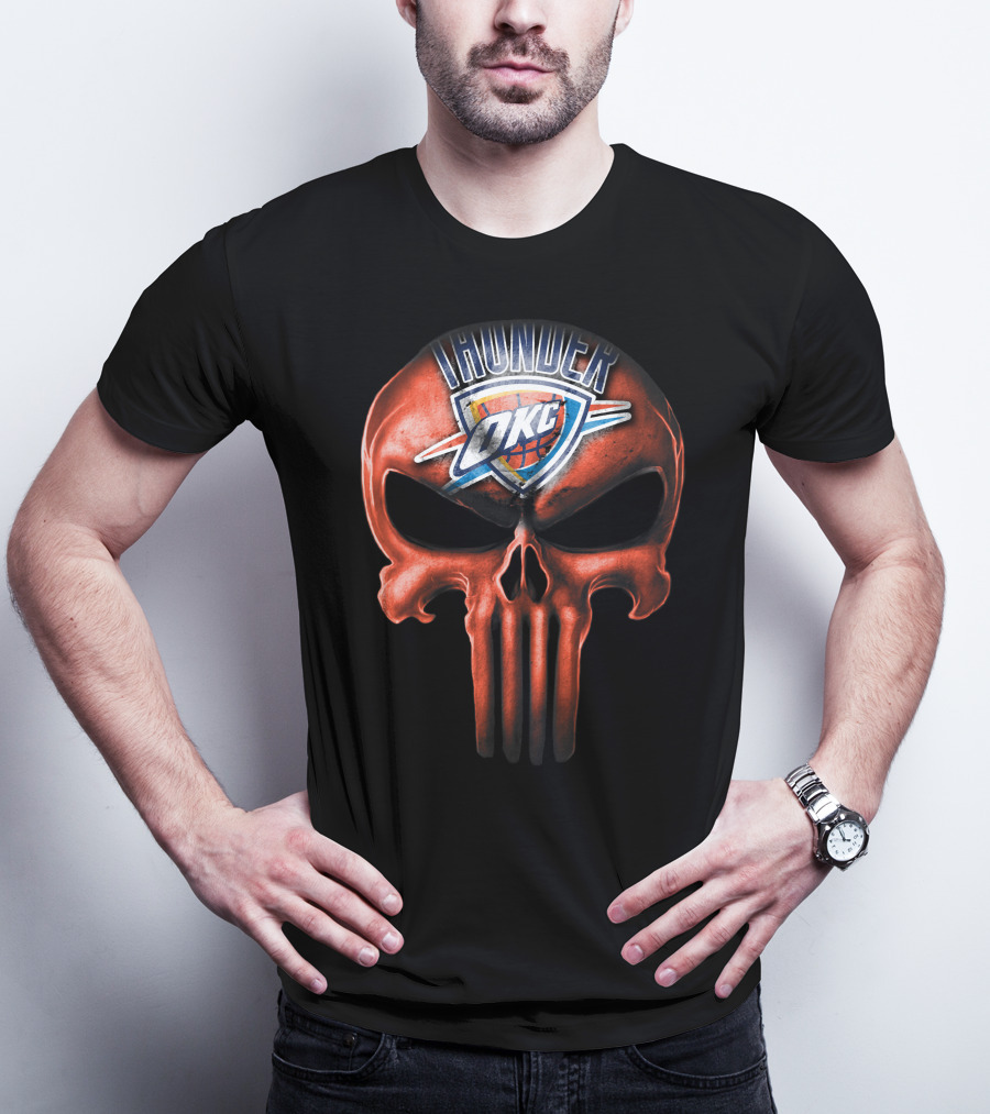 Oklahoma City Thunder Skull OKC T-Shirt