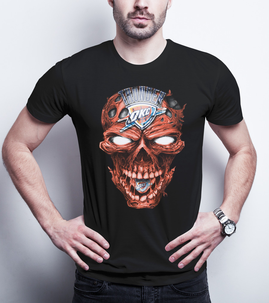 Oklahoma City Thunder Skull OKC Thunder T-Shirt