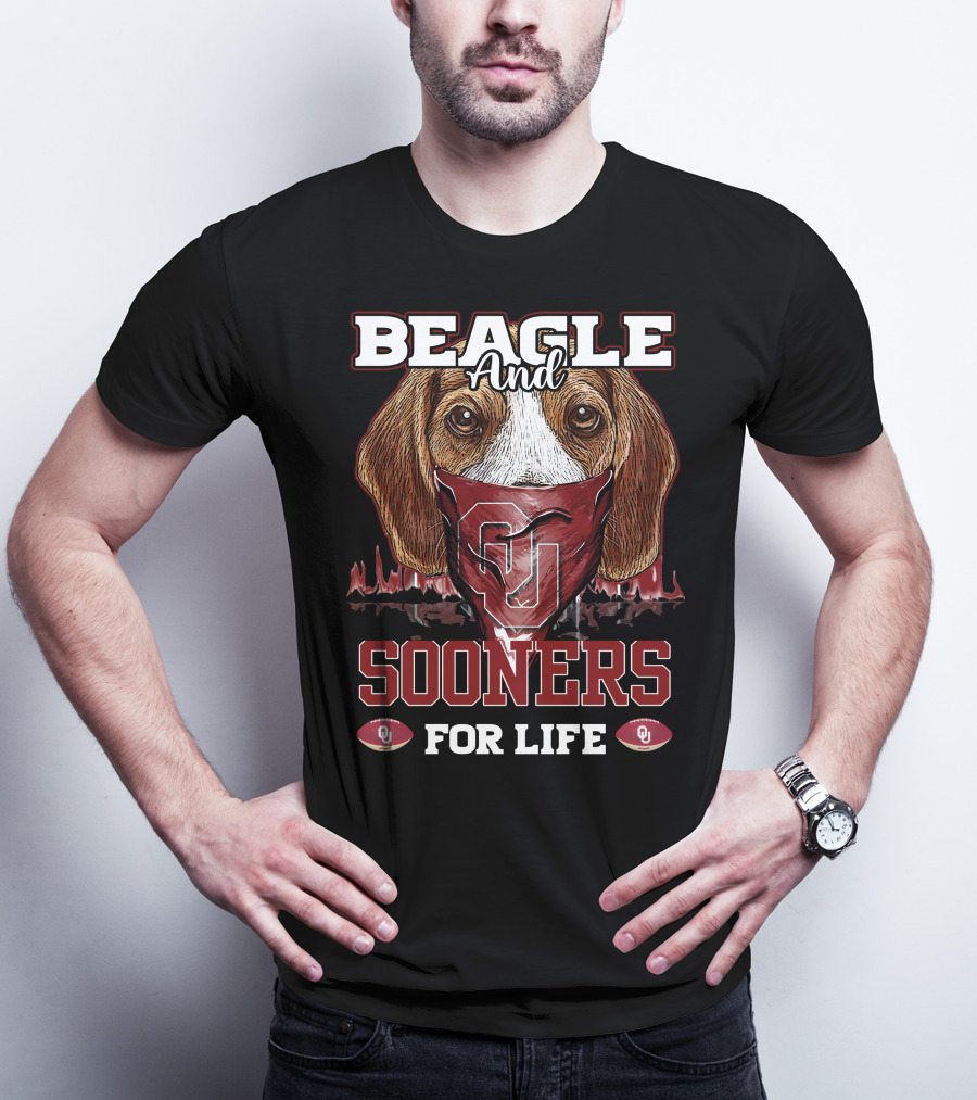 Beagle And Sooners For Life Oklahoma OU T-Shirt