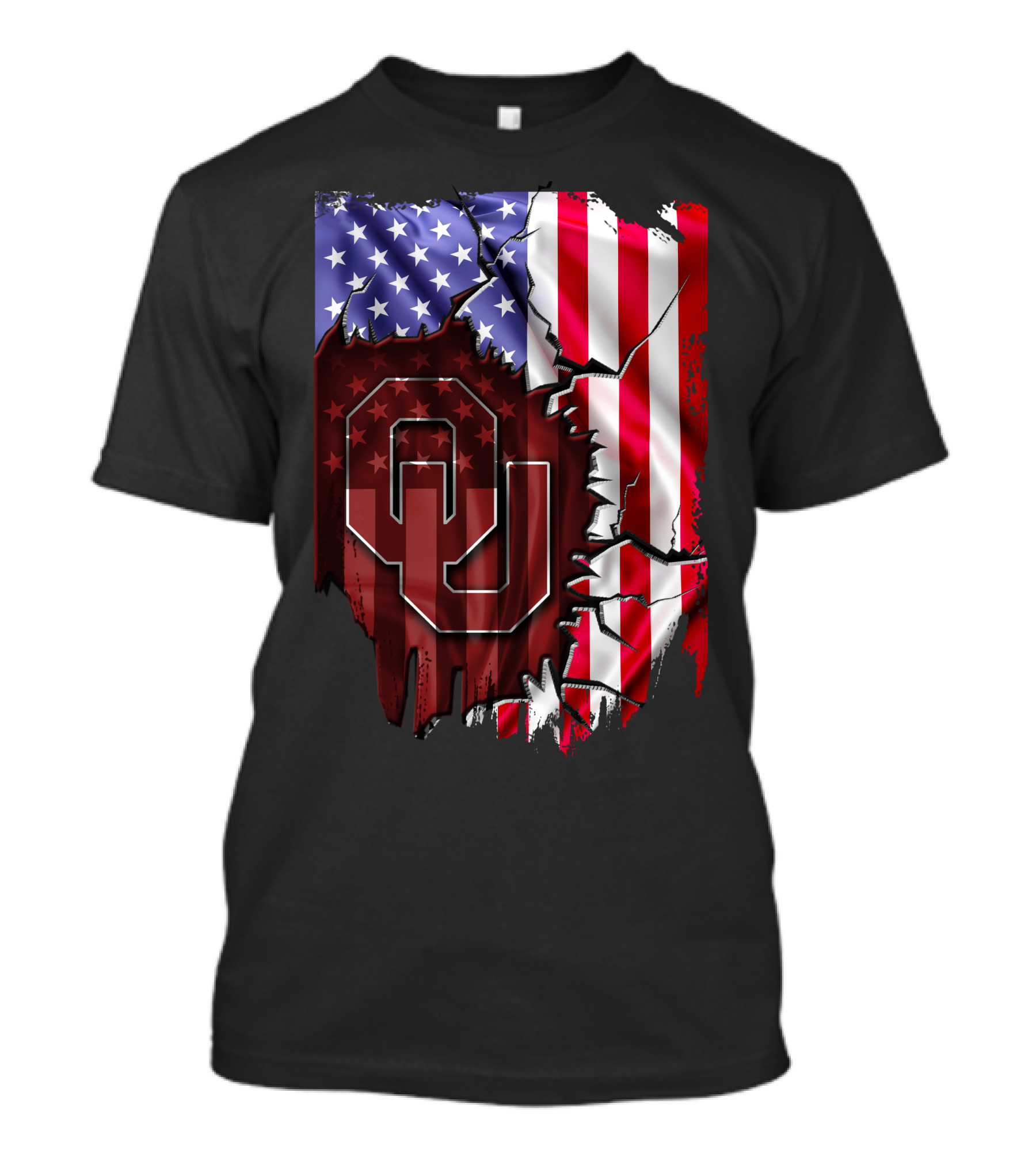 American Flag Oklahoma Sooners OU T-Shirt