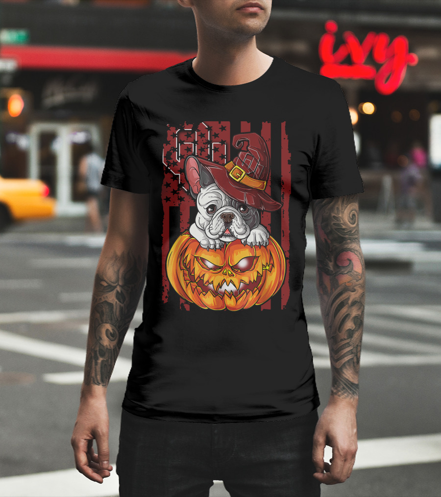 Hlw Bulldog Halloween Pumpkin Oklahoma Sooners T-Shirt