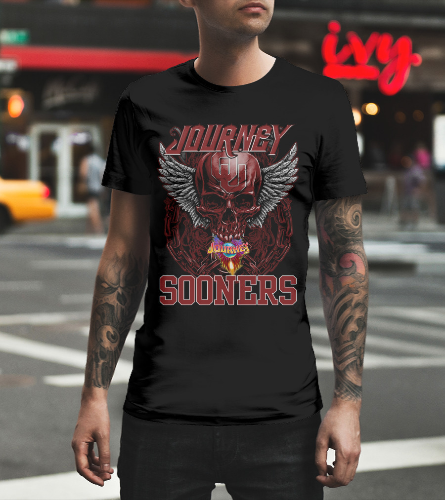 Journey OU Sooners Skull Wings T-Shirt