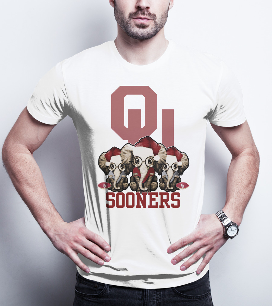 OU Sooners Elephants Christmas T-Shirt