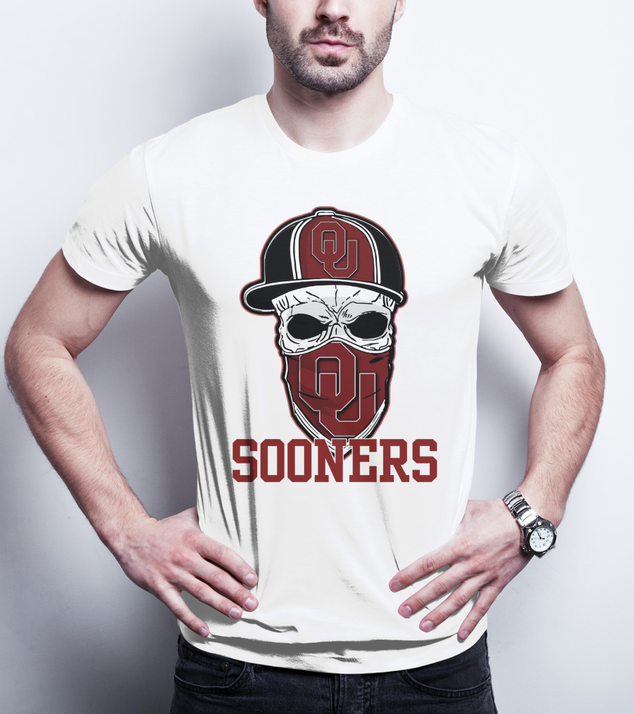 OU Sooners Skull Hat T-Shirt