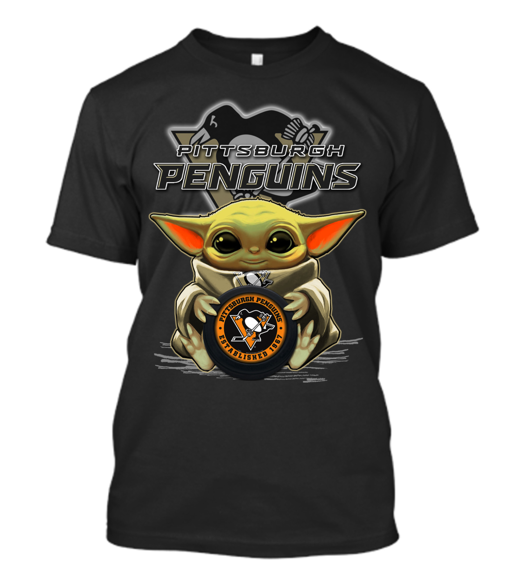 Pittsburgh Penguins Baby Yoda Established 1967 T-Shirt