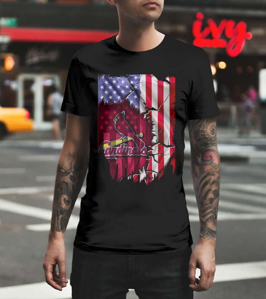 Flag St. Louis Cardinals American T-Shirt
