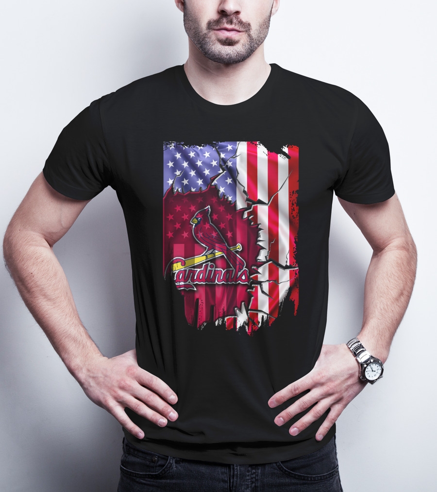 Flag St. Louis Cardinals American T-Shirt