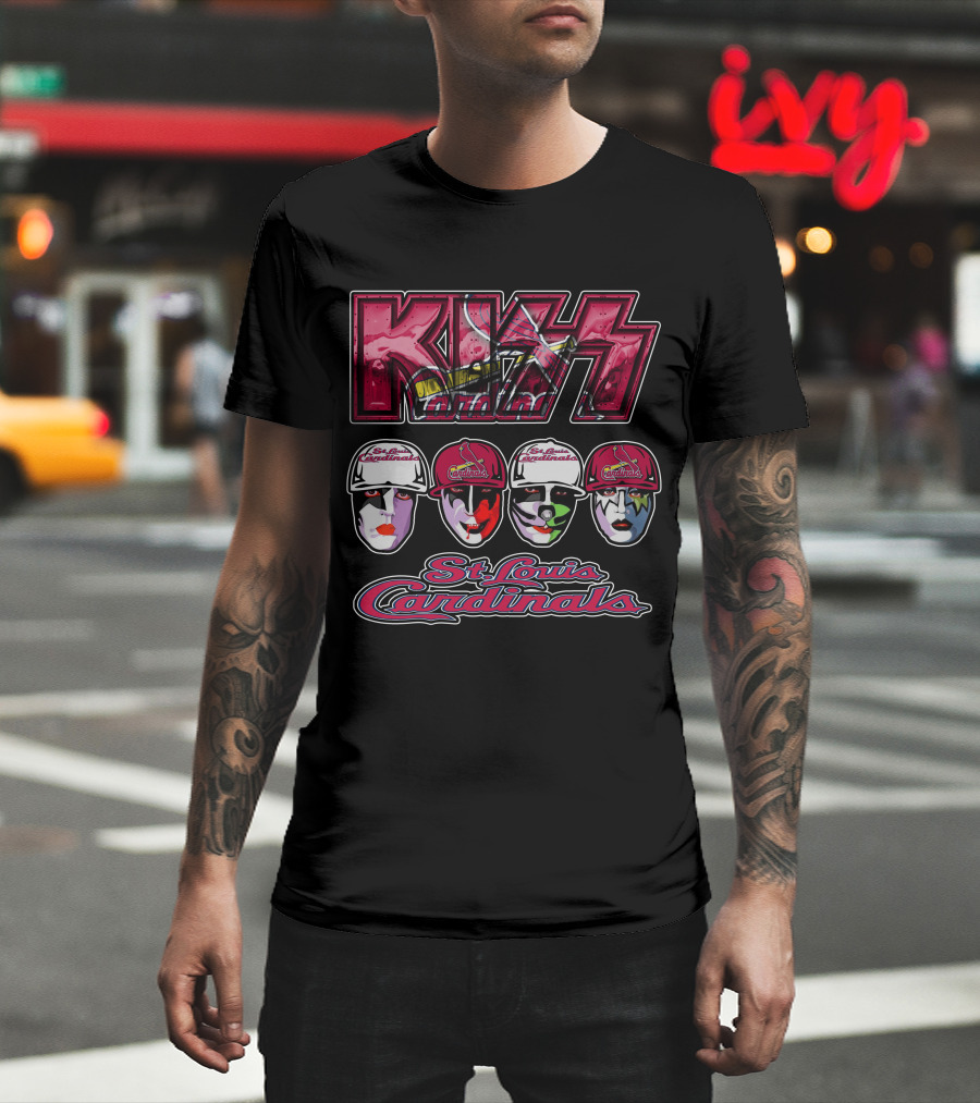 KISS Cardinals St. Louis Facepaint T-Shirt