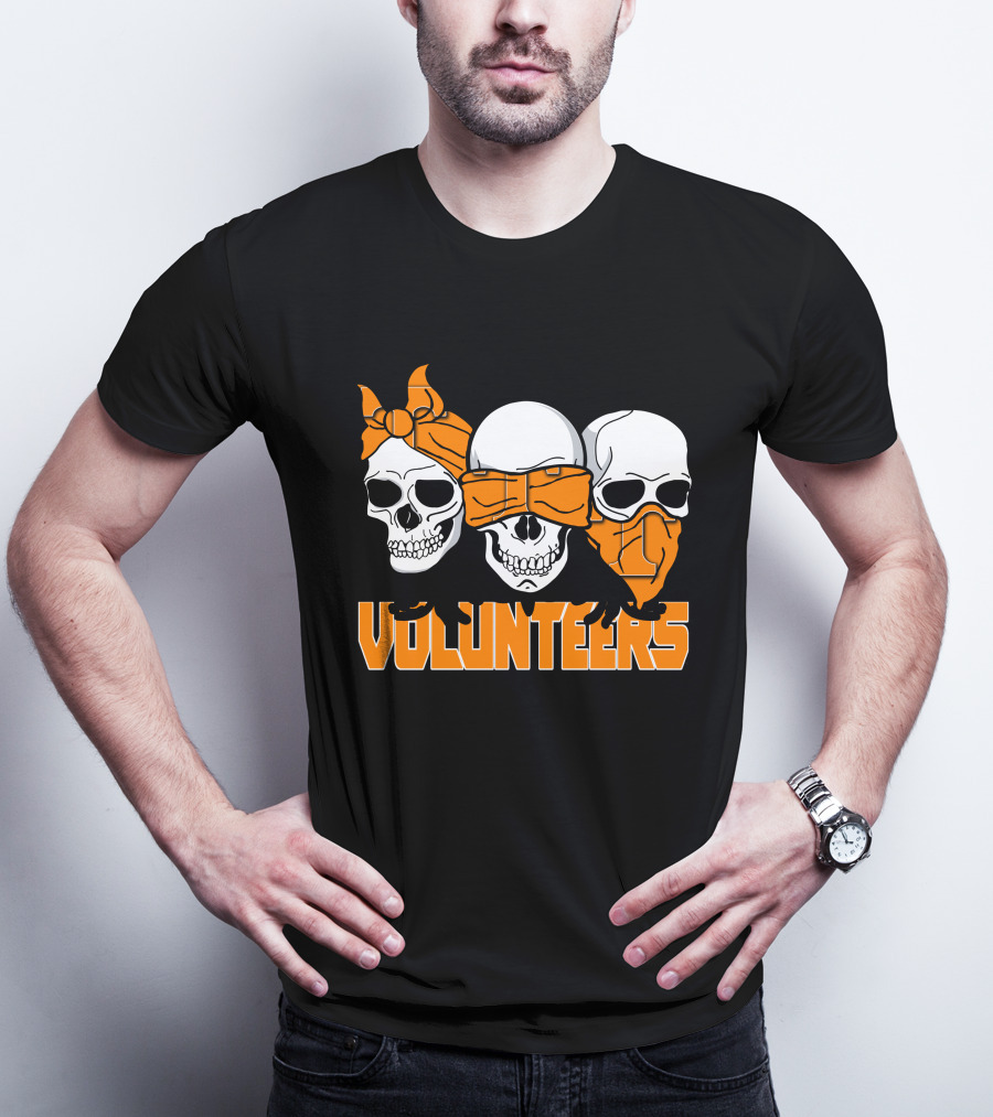 3 Skull Tennessee Volunteers T-Shirt