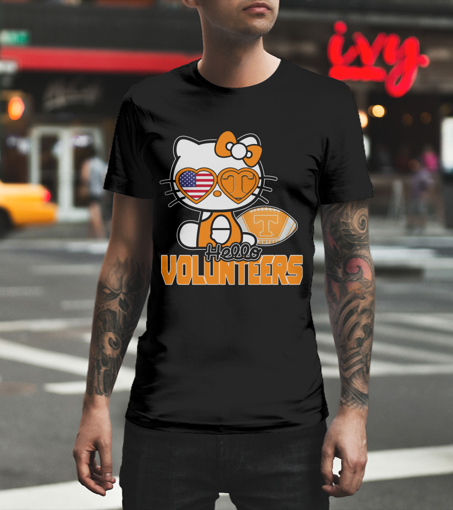 Hello Kitty Tennessee Volunteers Football USA T-Shirt