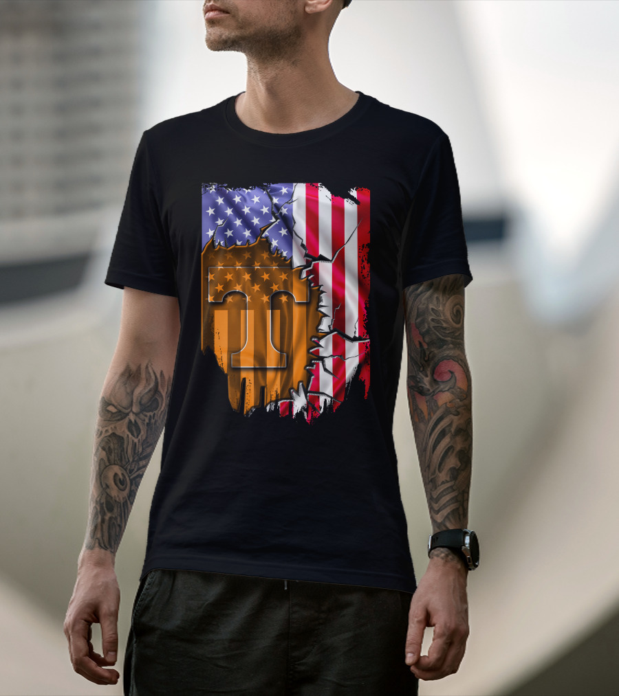 American Flag Tennessee Volunteers T T-Shirt