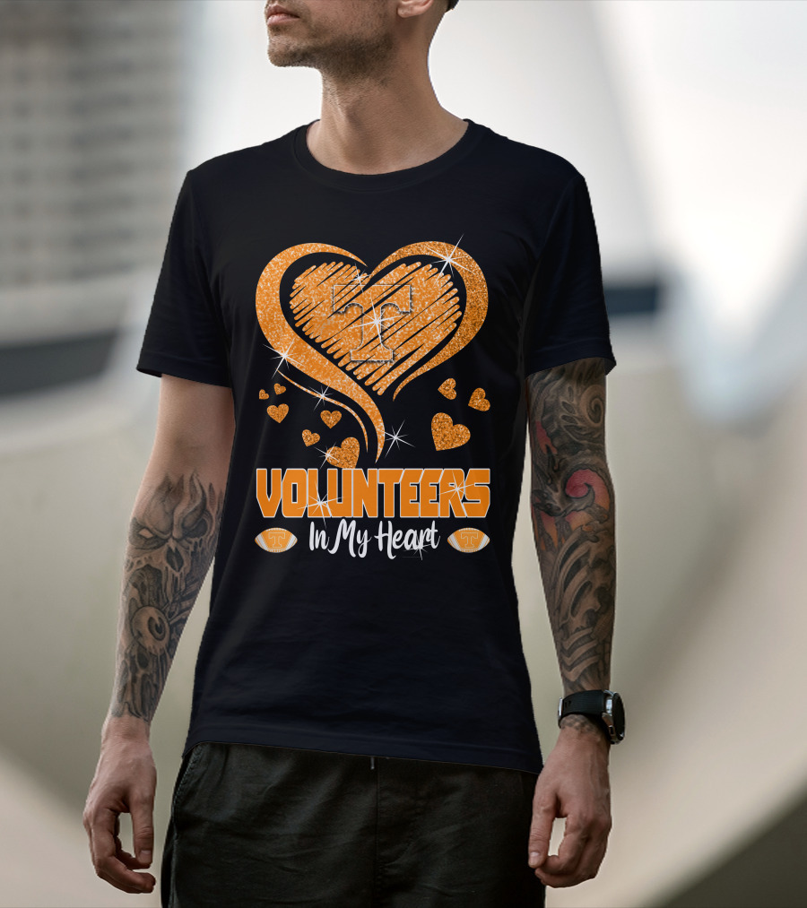 Tennessee Volunteers Orange Heart With T Logo In My Heart T-Shirt