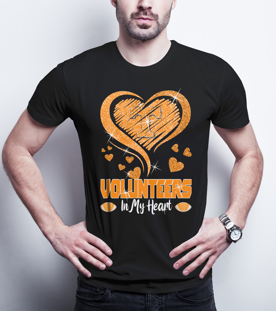 Tennessee Volunteers Orange Heart With T Logo In My Heart T-Shirt