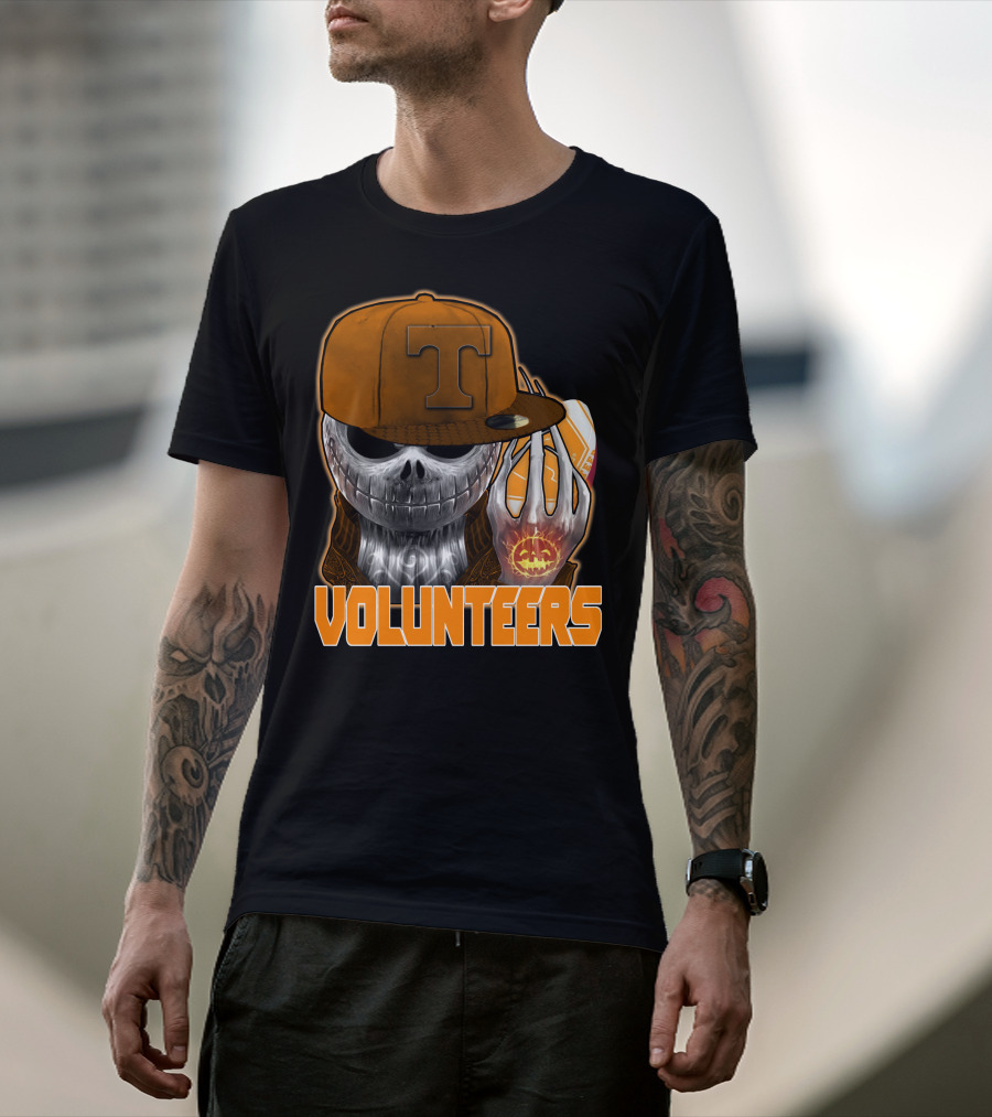 Jackskull Halloween Tennessee Volunteers Football T-Shirt