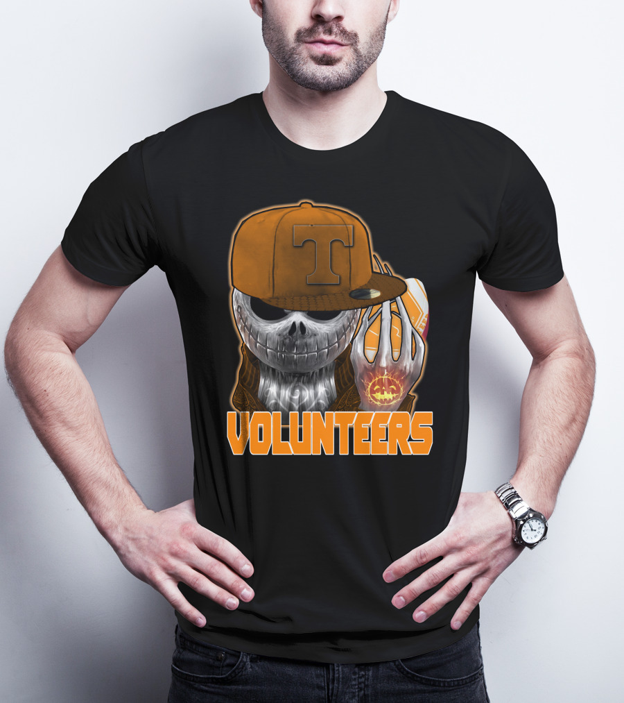 Jackskull Halloween Tennessee Volunteers Football T-Shirt