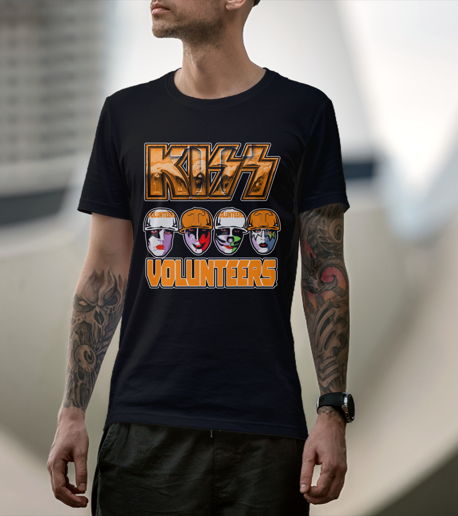 Kiss Tennessee Volunteers Football Face Paint Fans T-Shirt