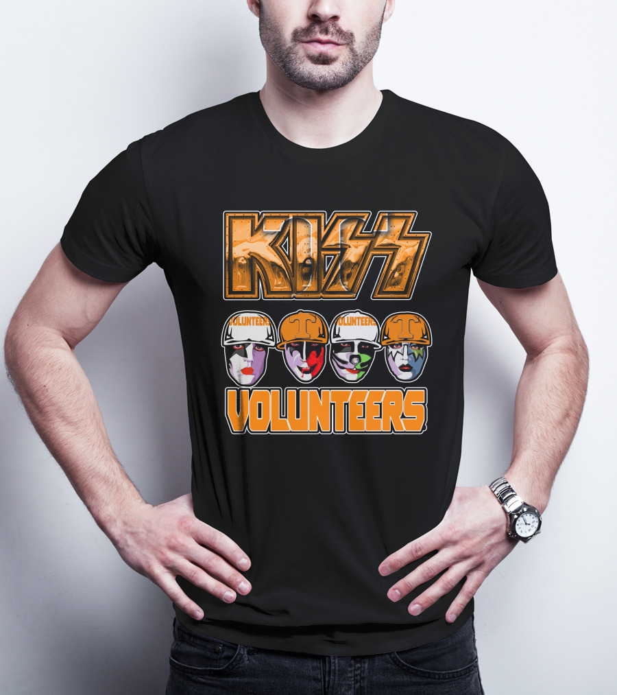 Kiss Tennessee Volunteers Football Face Paint Fans T-Shirt